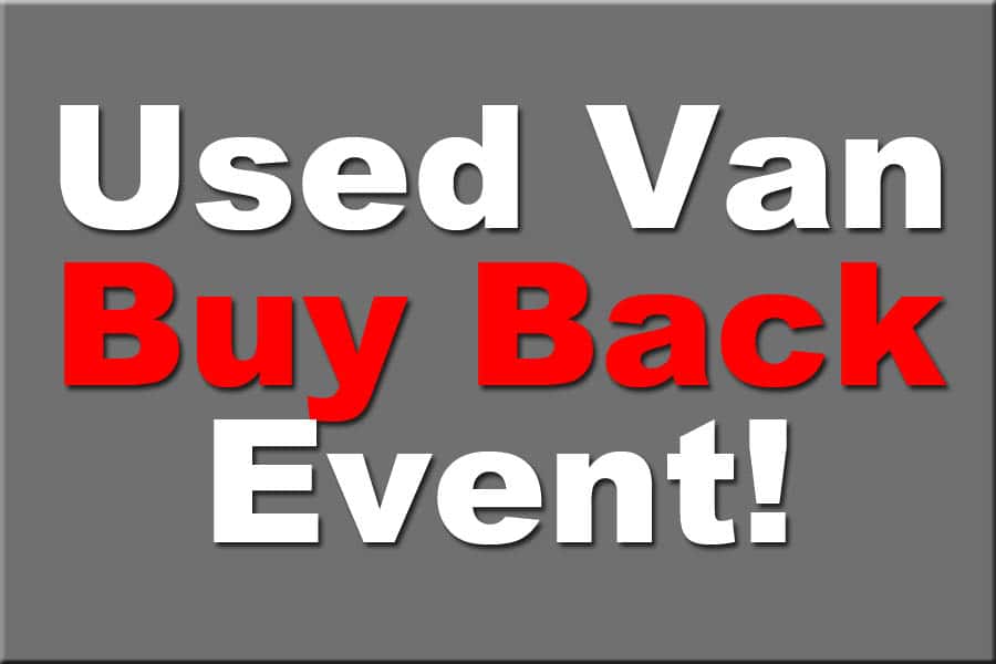 Used Conversion Van Buy Back Event!