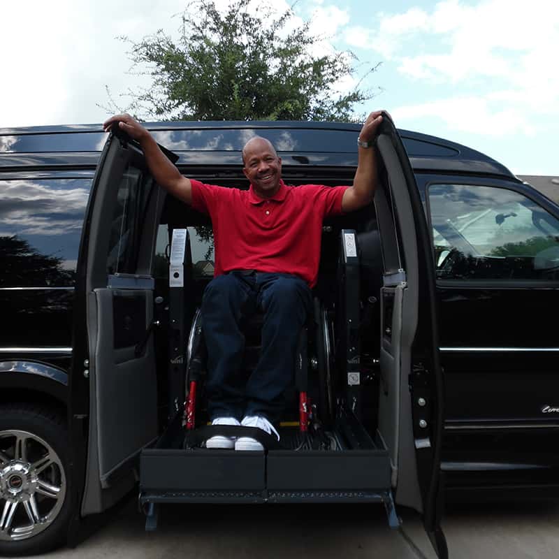 Happy Texas Conversion Van Customer