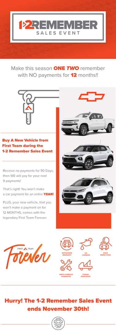 1-2 Remember Sales Event at First Team Hampton Chevrolet