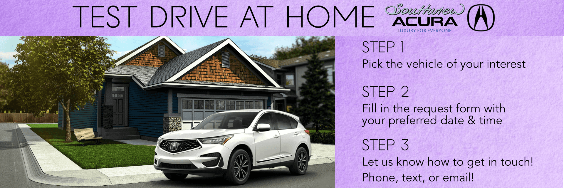 Test Drive At Home | Southview Acura