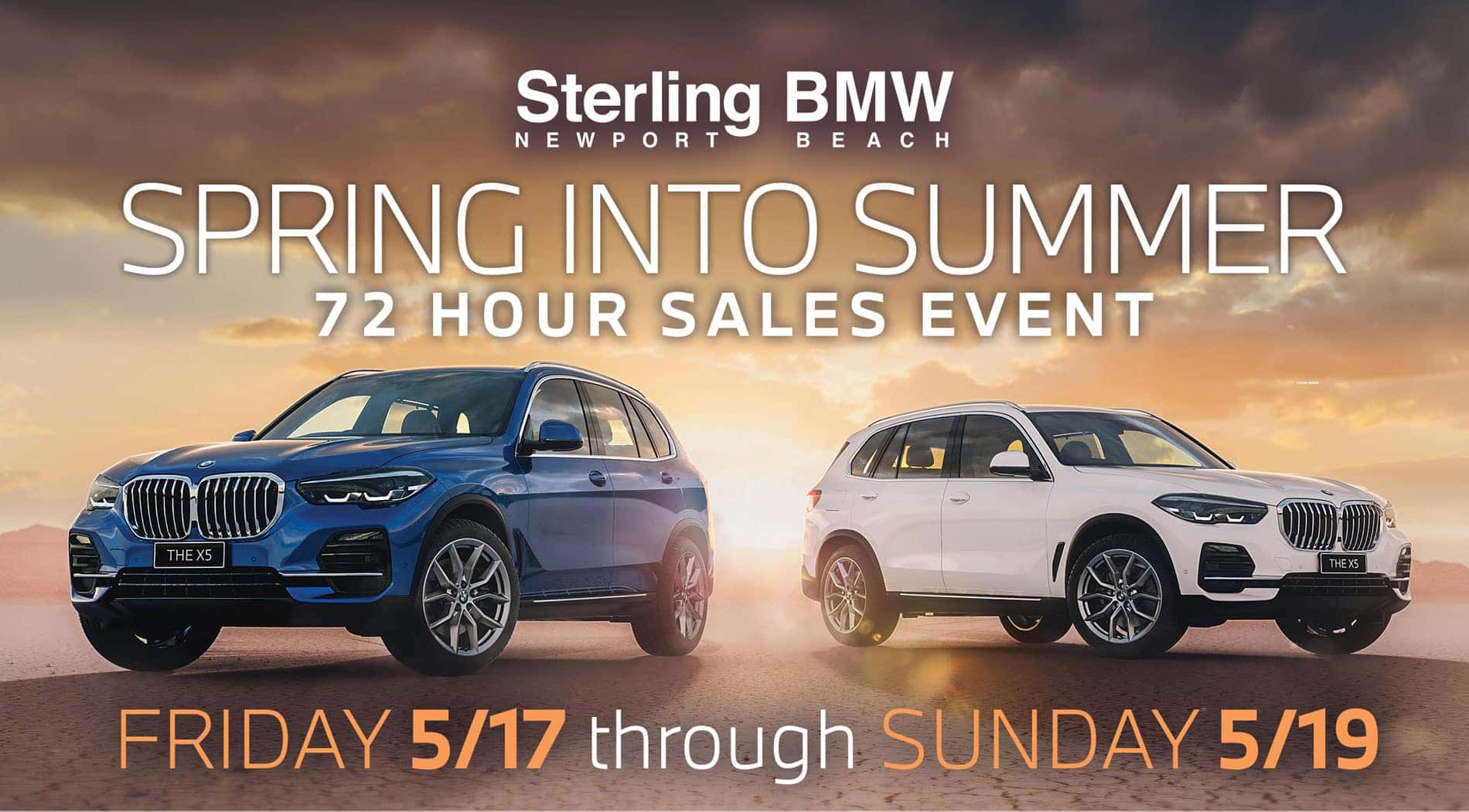 72 Hour Sales Event May 17th - May 19th 2024 | Sterling BMW Newport Beach