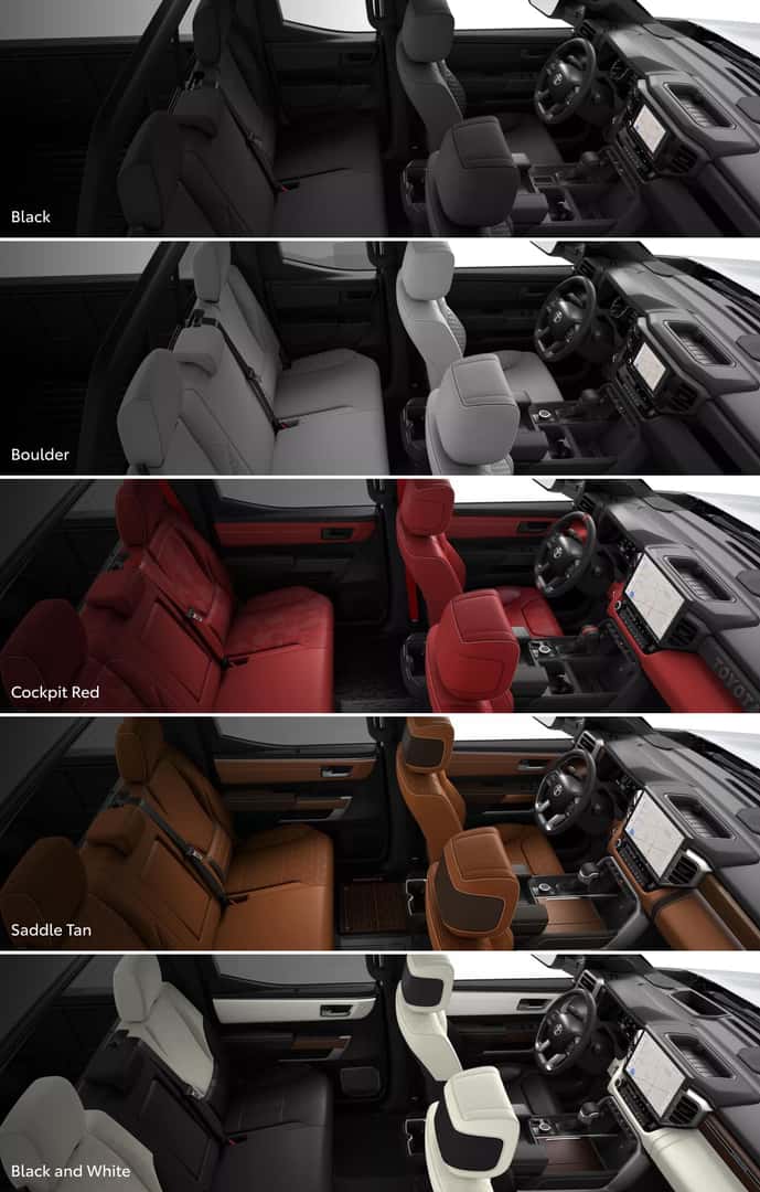 2025 Toyota Tundra Interior Features, Colors & Packages
